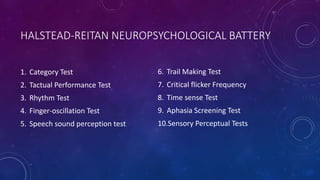 Neuropsychological Assessment | PPTX