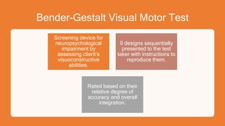 Neuropsycological Assessment psychology | PPTX