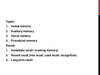 Neuropsychological testing of cognitive domains | PPTX