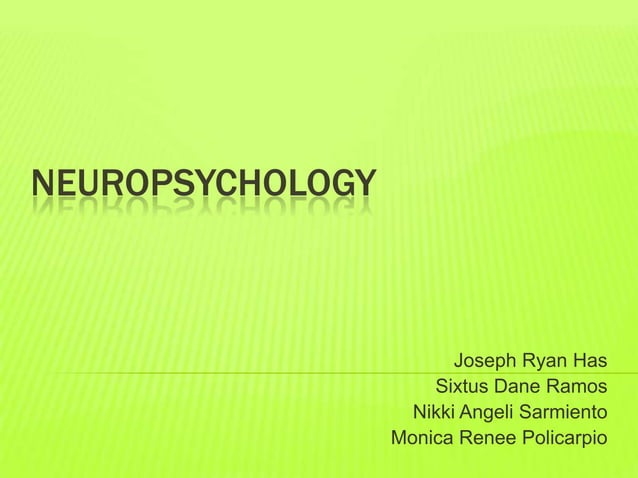 Neuropsychology compiled report | PPTX | Brain and Nervous System ...