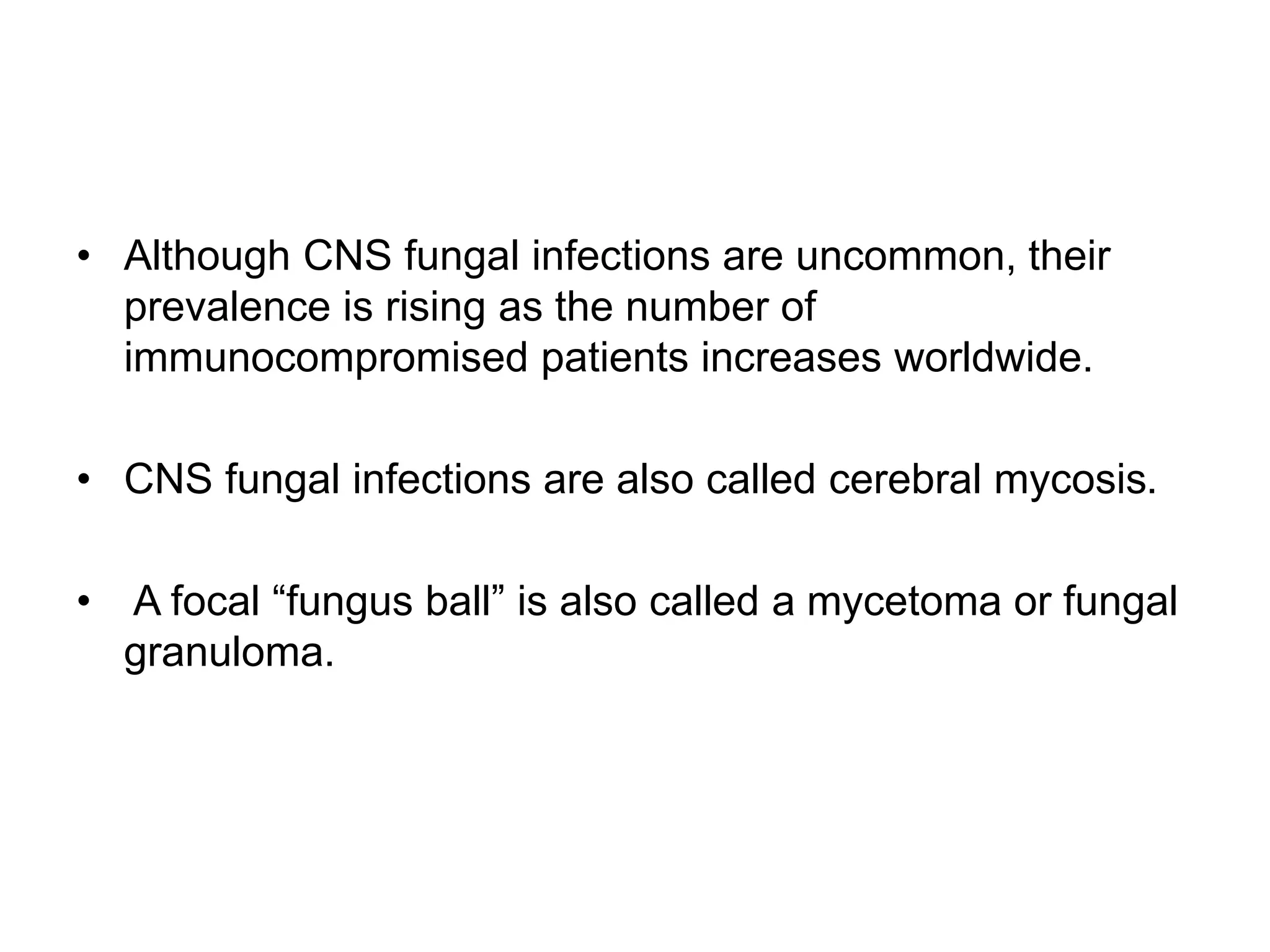 Neuroradiology of cns funfal infections | PPTX