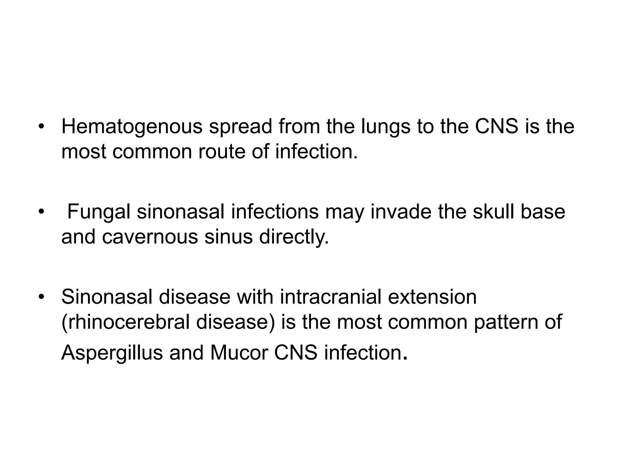 Neuroradiology of cns funfal infections | PPTX