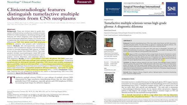NEURORADIOLOGY tumefactive demyelination.pptx