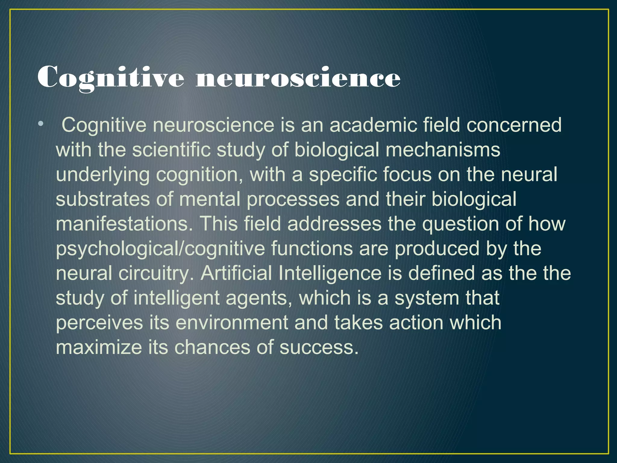 Cognitive Science and AI | PPT