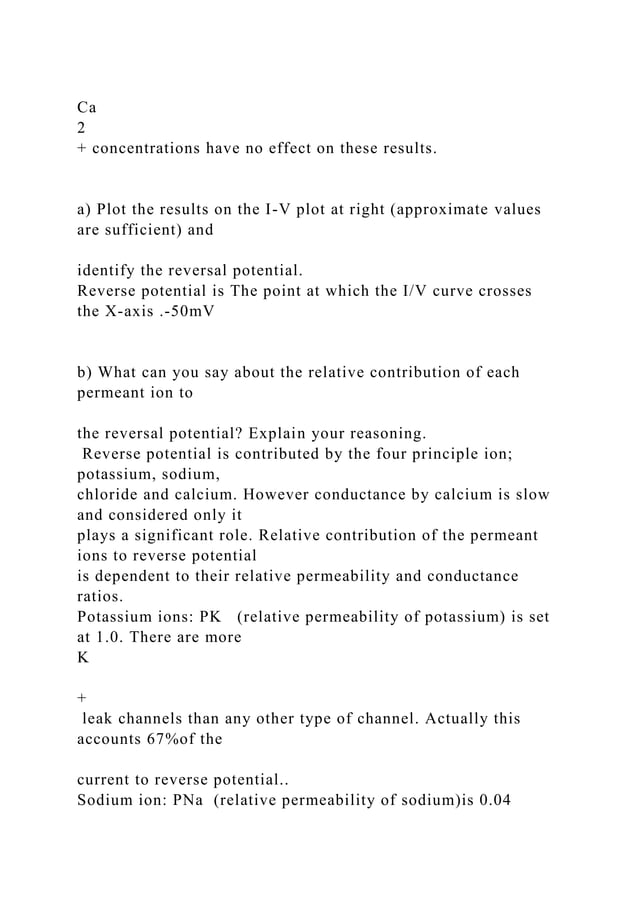 Neuroscience 3600 Problem Set 4 Please write neatly .docx