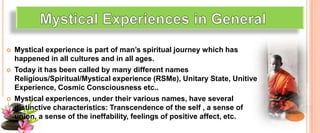 Neuro science and mystical experience | PPTX