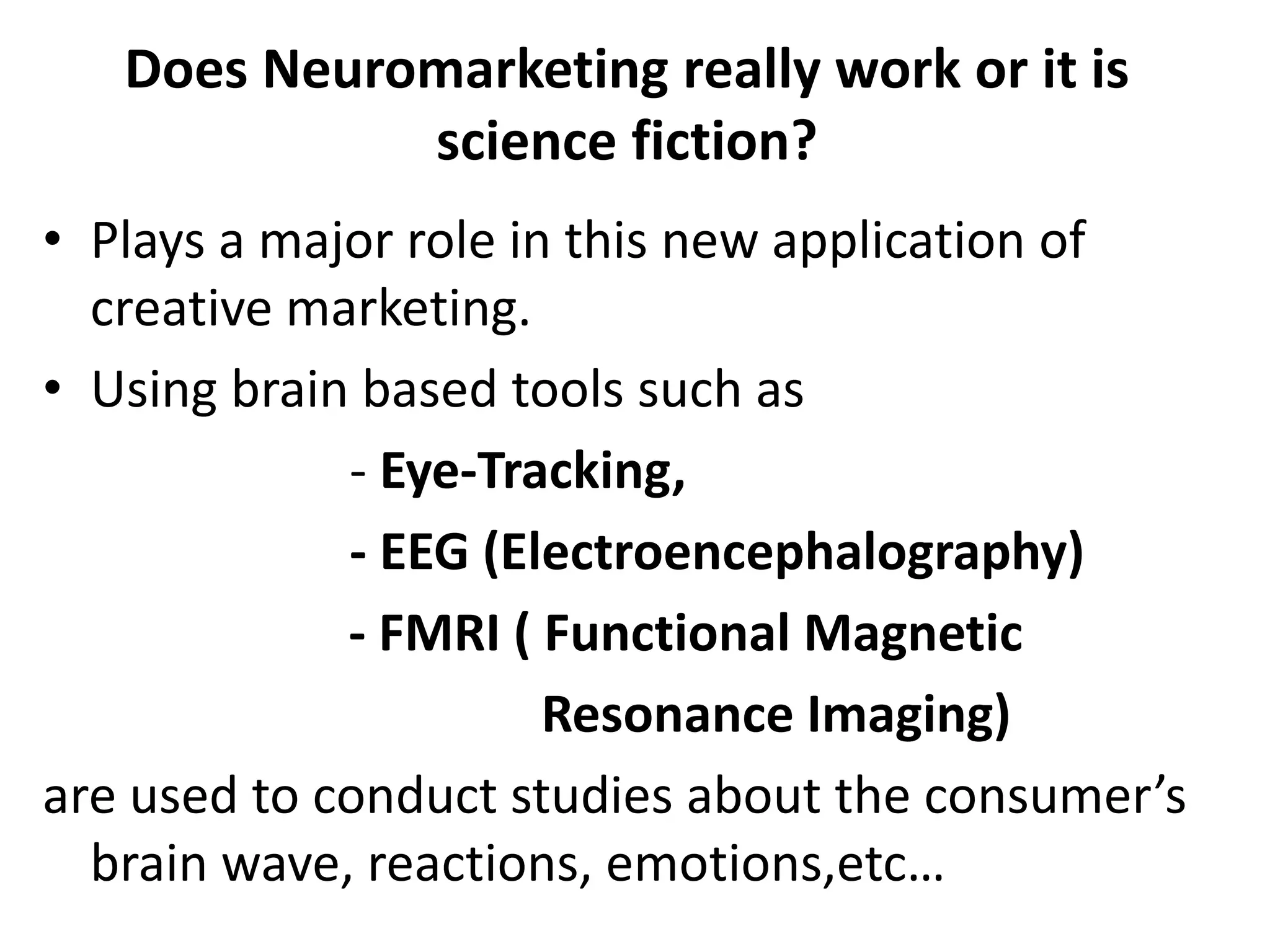 Neuro Marketing: Neuroscience and consumer behaviour | PPT