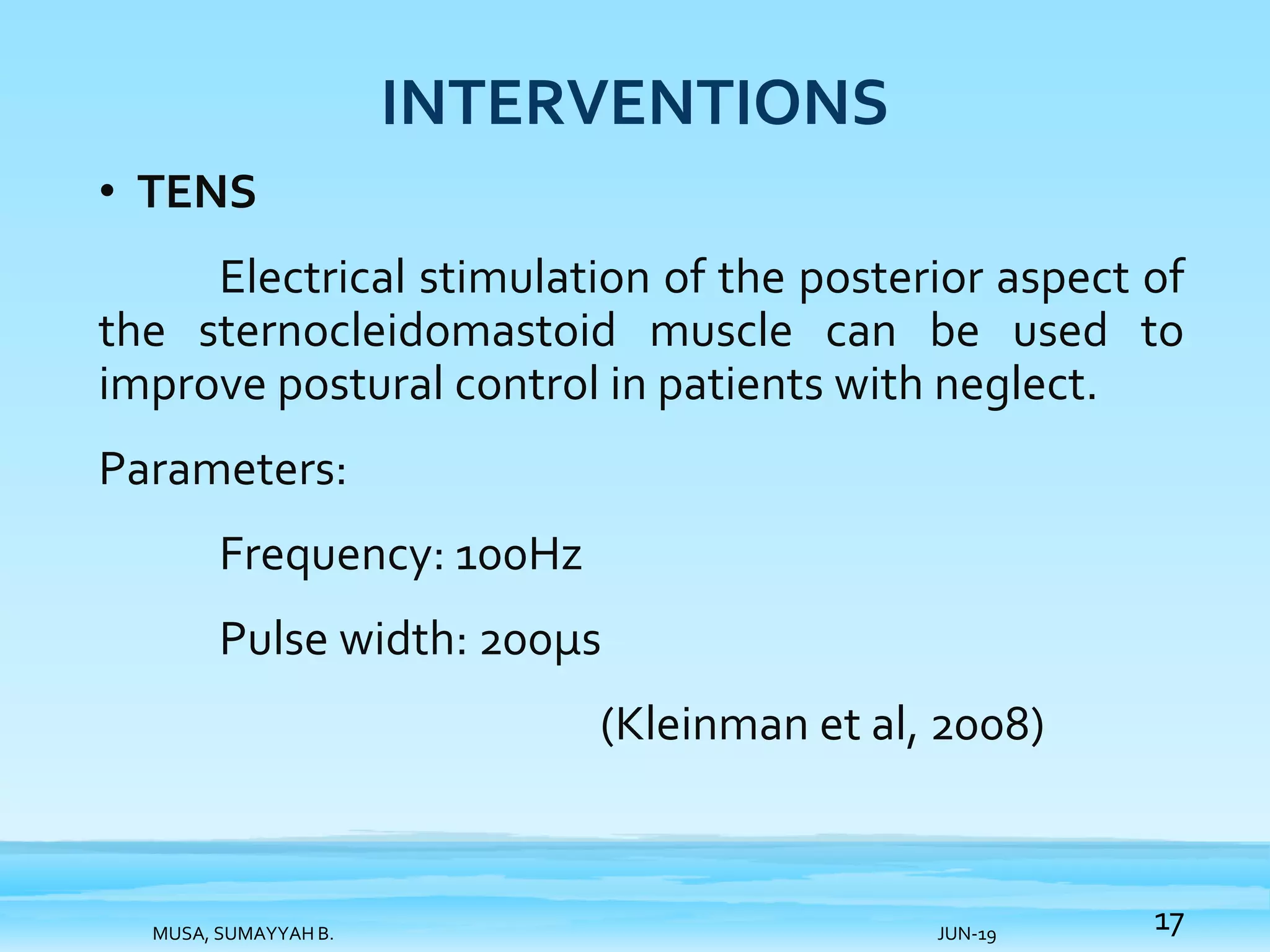 Post stroke hemispatial neglect syndrome | PPTX