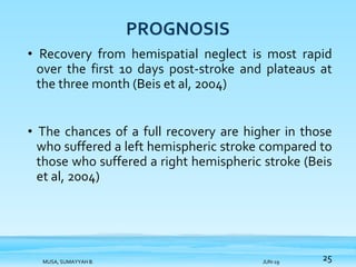 Post stroke hemispatial neglect syndrome | PPTX