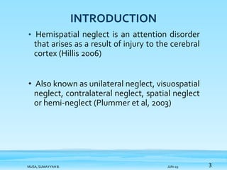 Post stroke hemispatial neglect syndrome | PPTX