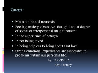 Neurosis | PPTX | Brain and Nervous System Disorders | Diseases and ...