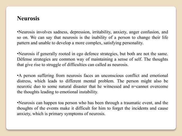 Neurosis and psychosis | PPTX | Brain and Nervous System Disorders | Diseases and Conditions