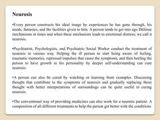 Neurosis and psychosis | PPTX