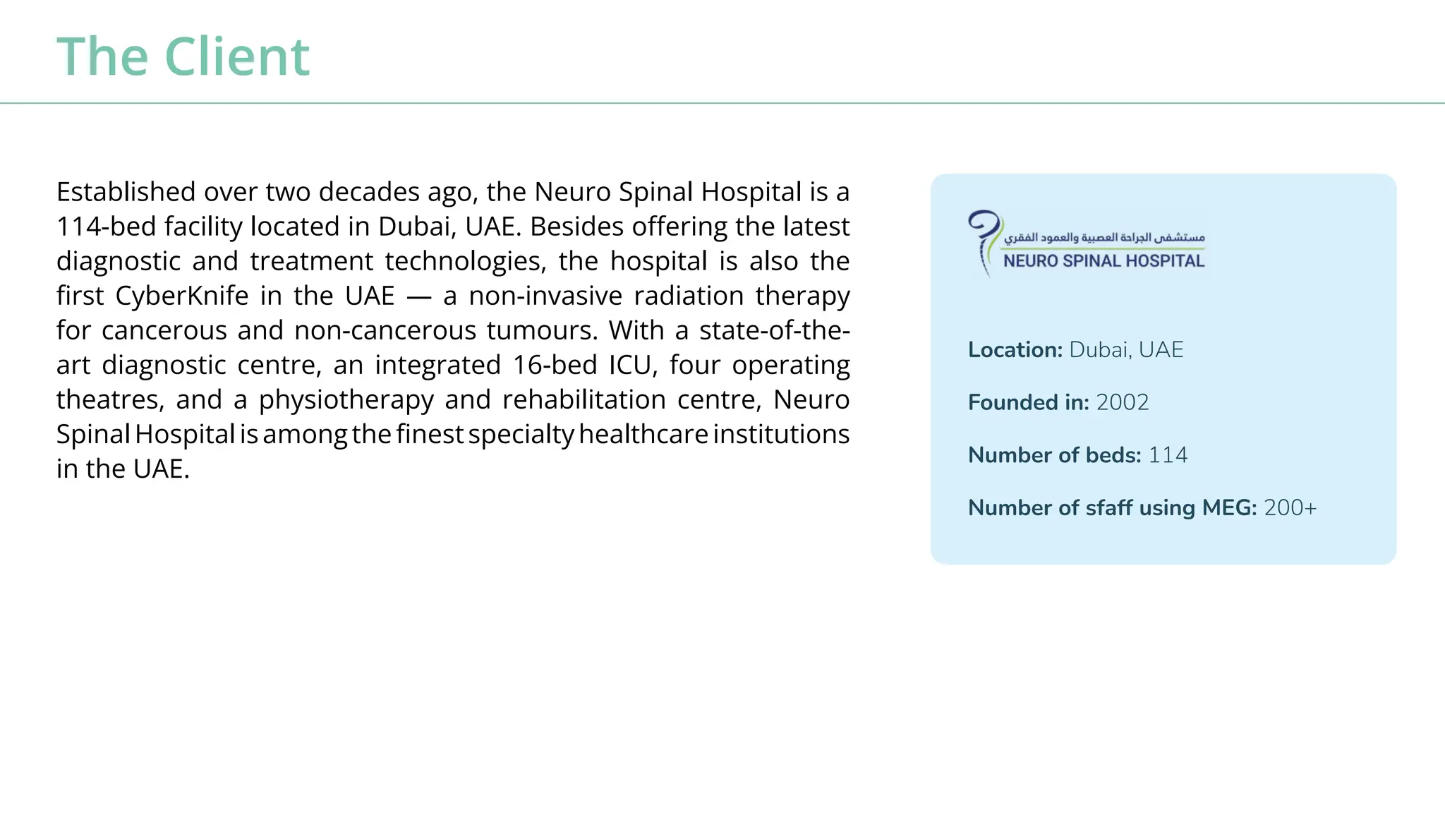How Neuro Spinal Hospital used MEG to Streamline and Automate Document ...