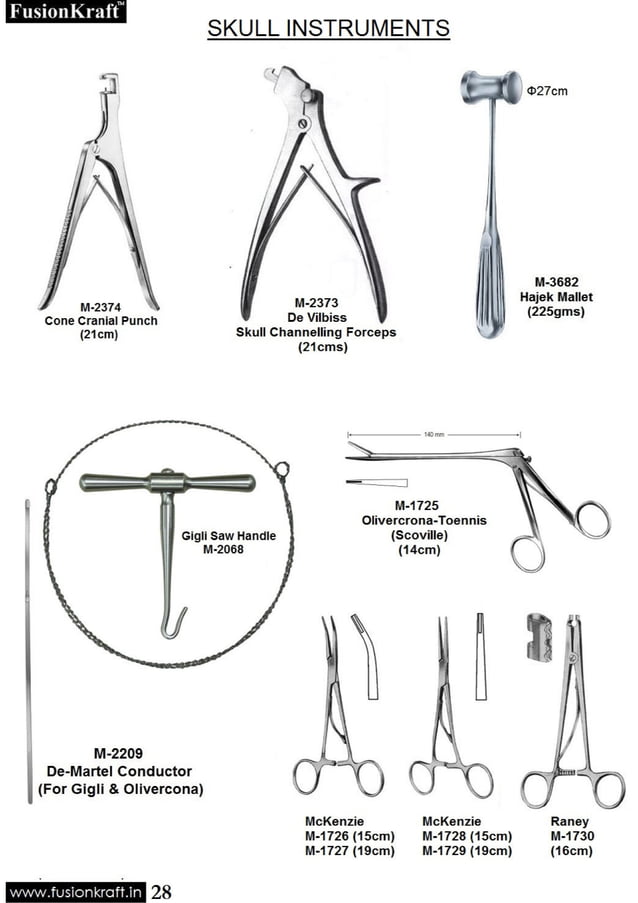Neurosurgery Equipments List
