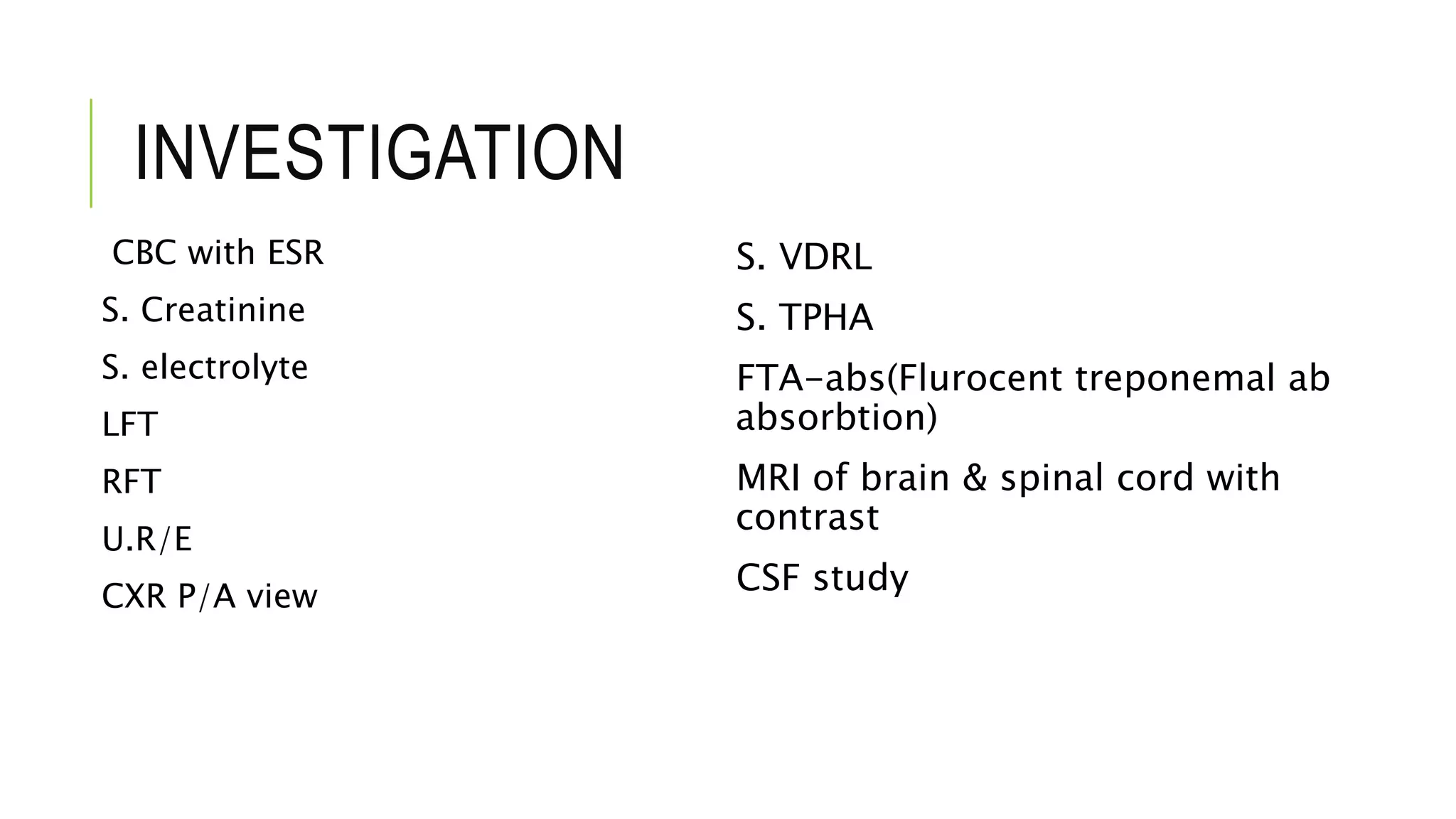 Neurosyphilis | PPTX