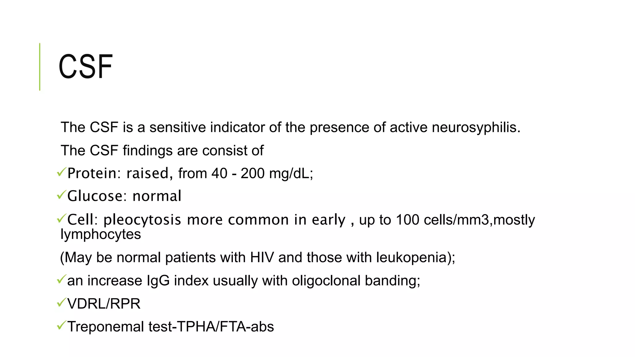 Neurosyphilis | PPTX