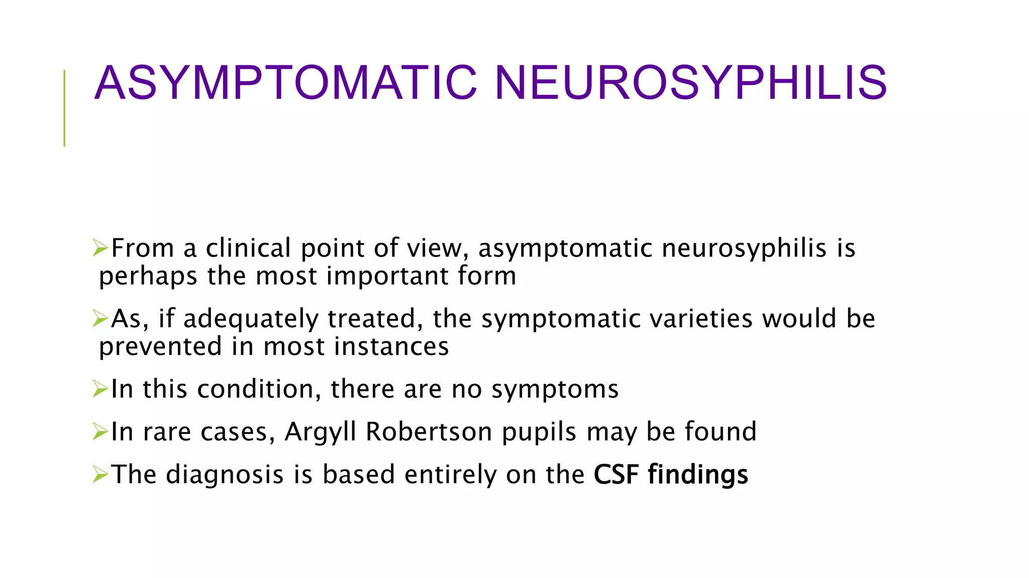Neurosyphilis | PPTX