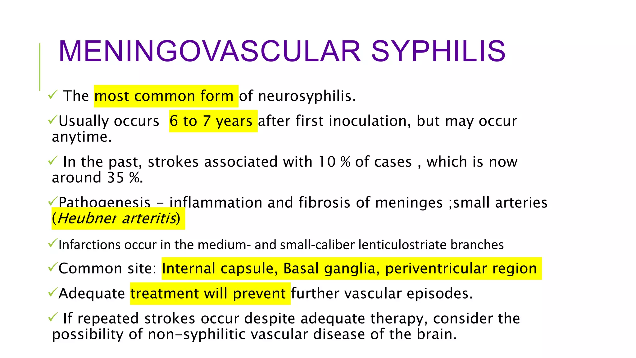 Neurosyphilis | PPTX