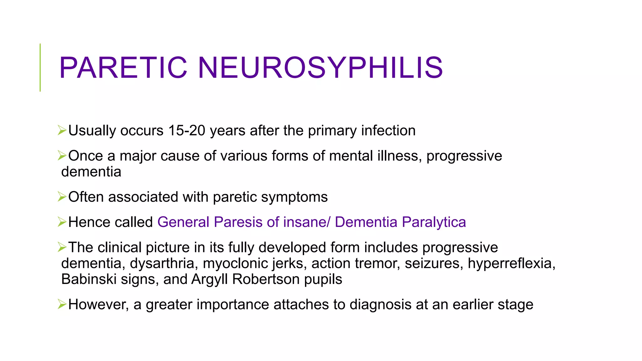 Neurosyphilis | PPTX