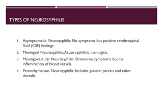 Comprehensive Overview of Neurosyphilis: Causes, Symptoms, and ...