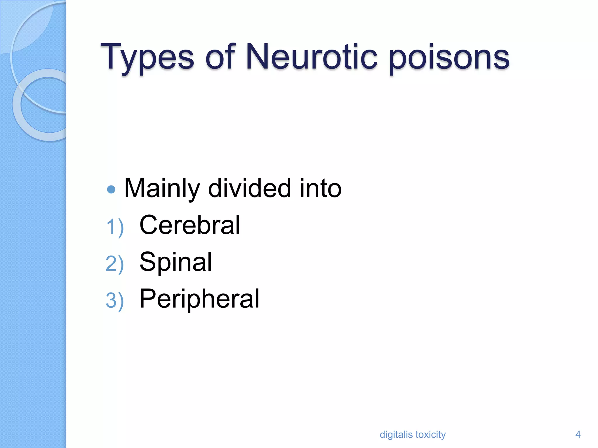 Neurotic poisons | PPTX