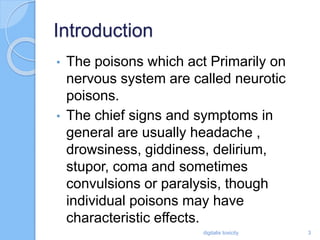 Neurotic poisons | PPTX