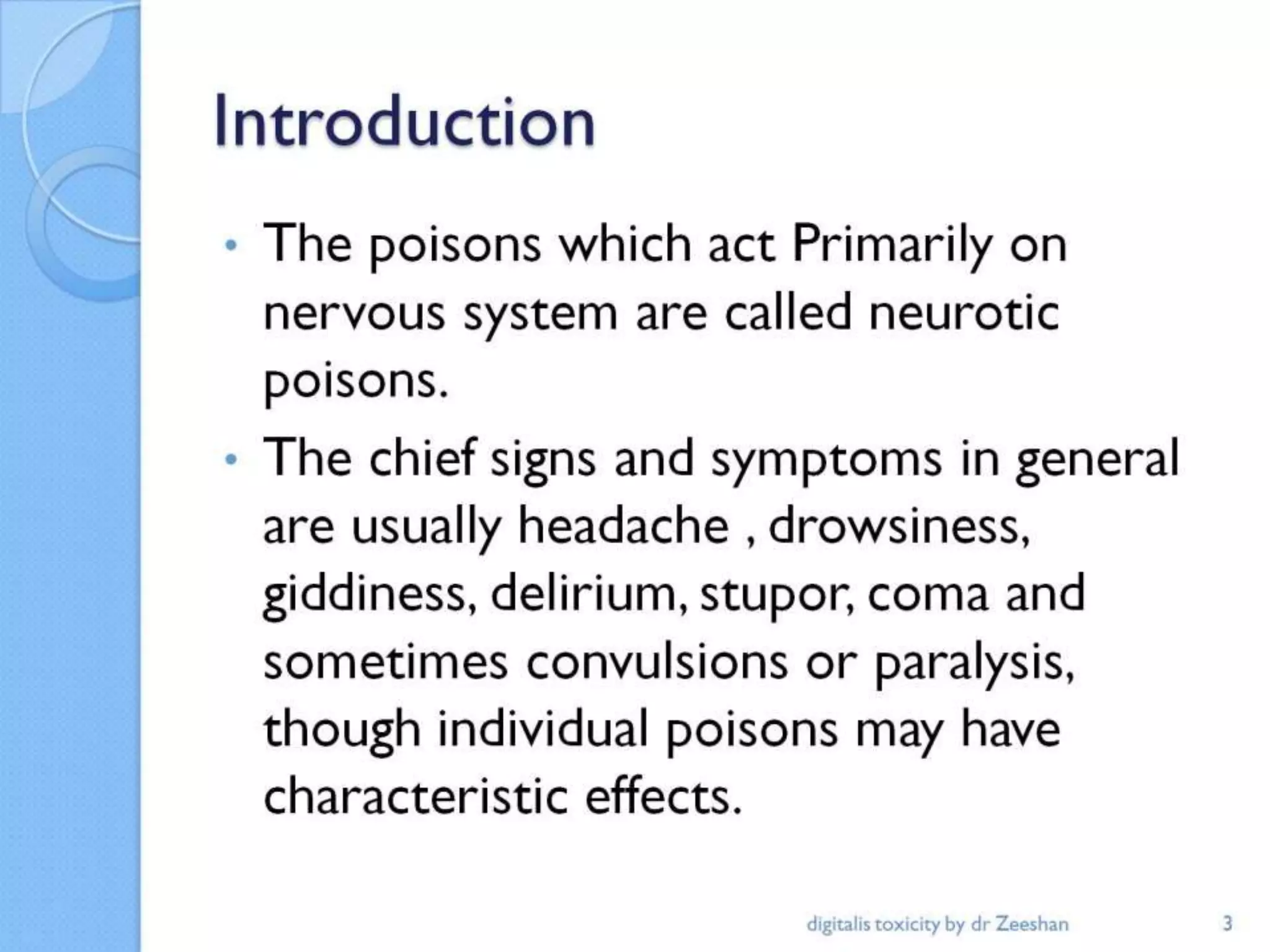 Neurotic poisoning / CNS poisoning | PPT