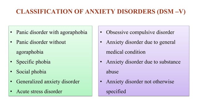 NEUROTIC STRESS RELATED DISORDERS including anxiety disorders | PPT