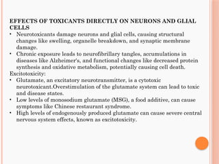 Neurotoxicity.pptx principles of toxicology M pharm | PPT