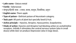 Neurotoxic Poisons.pptx.....pptx........... | PPTX | Substance Abuse ...