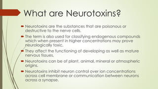 Neurotoxins in Food | PPTX