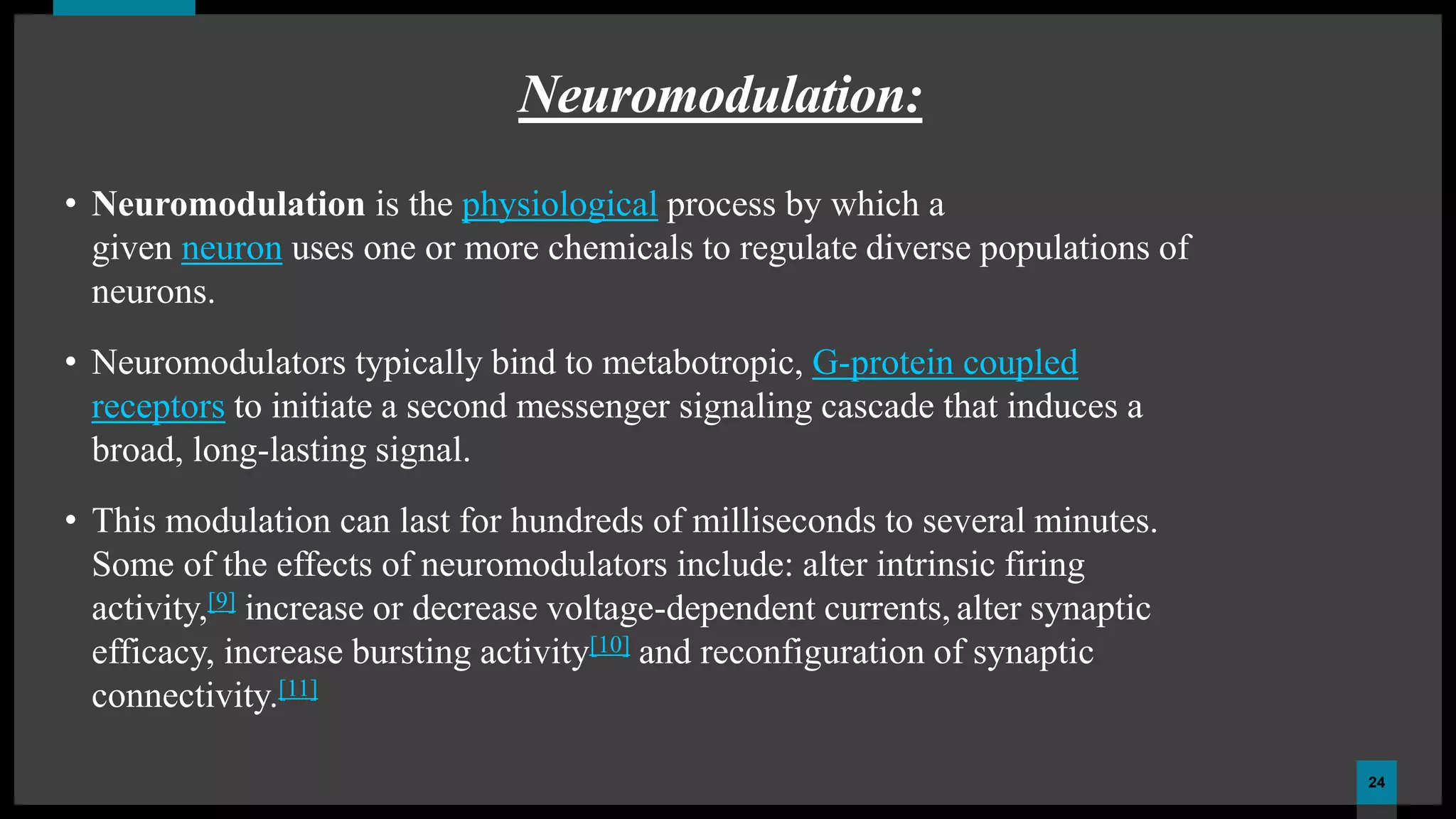 Neurotransmission | Neuromodulation | Mechanism | Disorders | PPTX