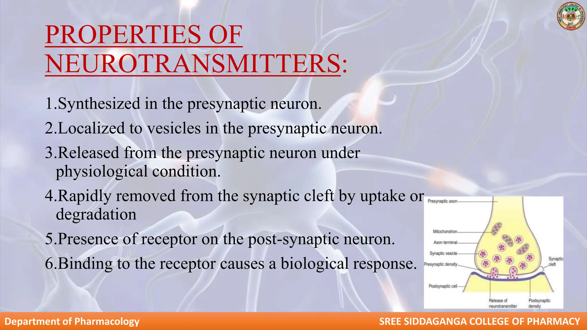 NEUROTRANSMISSION introduction , steps involved | PPTX