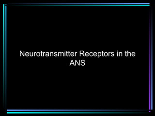 Neurotransmiters of ans synthesis and fate | PPT