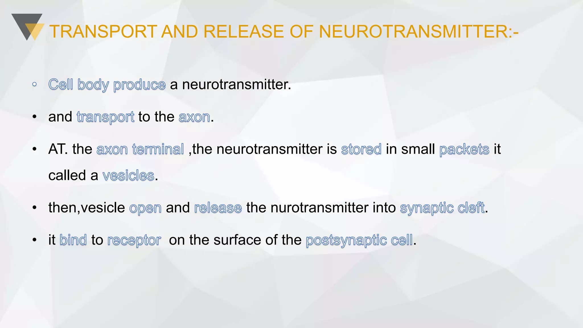 Physiology Neurotransmitter (nervous system) ppt | PPT