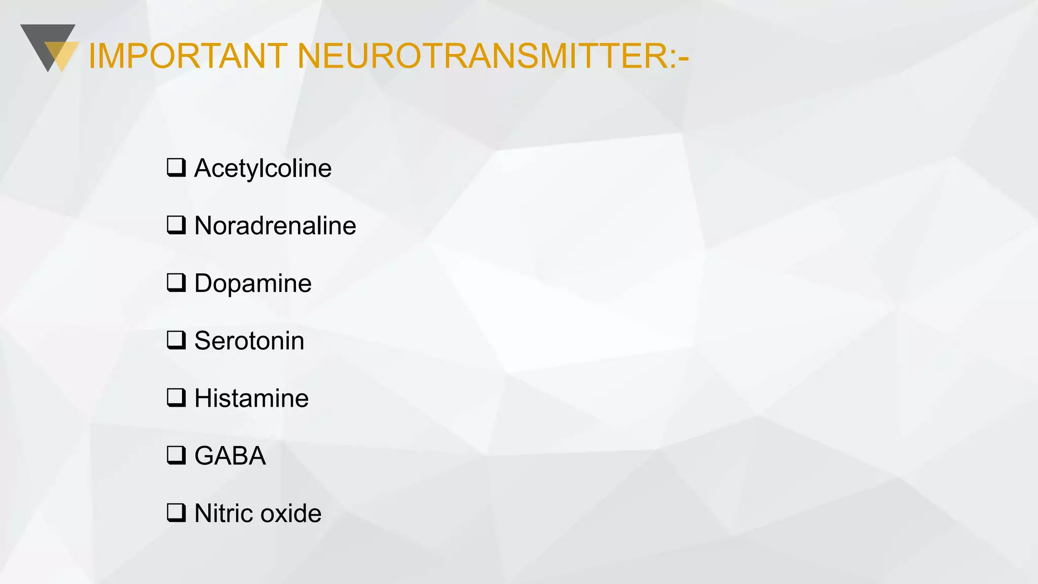 Physiology Neurotransmitter (nervous system) ppt | PPTX