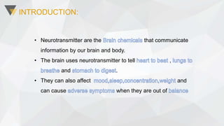 Physiology Neurotransmitter (nervous system) ppt | PPT