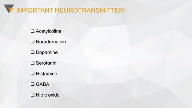 Physiology Neurotransmitter (nervous system) ppt | PPT