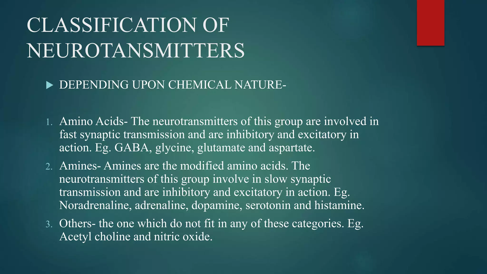 Neurotransmitter ppt | PPTX