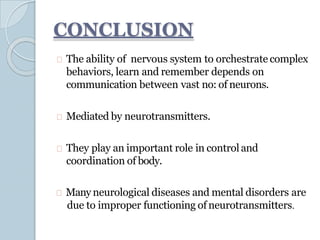 Neurotransmitters | PPTX