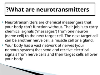 Neurotransmitters definition and function | PPT