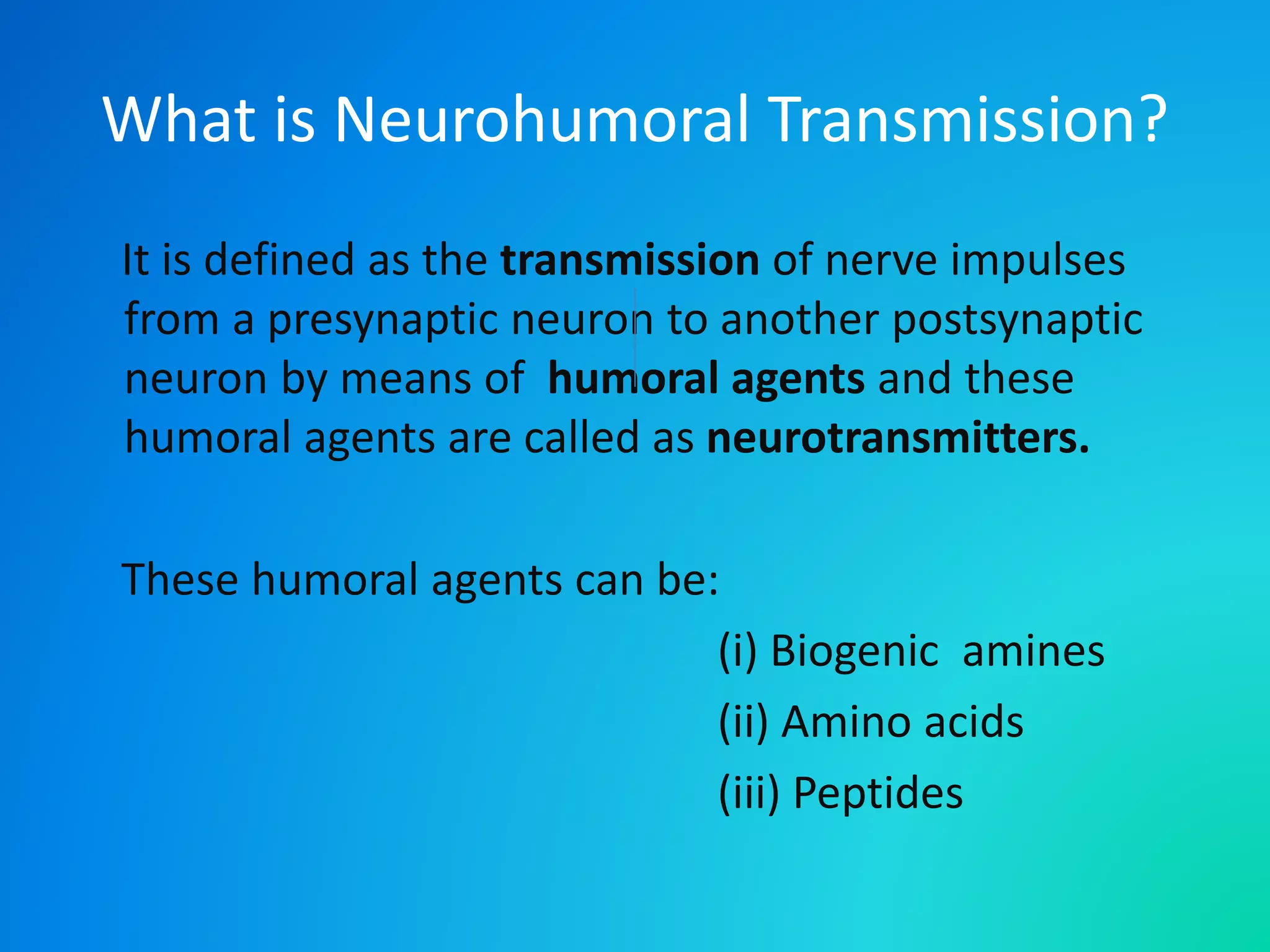 Neurotransmitters and histamine pharmacology | PPTX