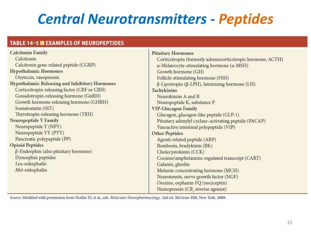 Neurotransmitters in CNS | PPTX | Brain and Nervous System Disorders ...