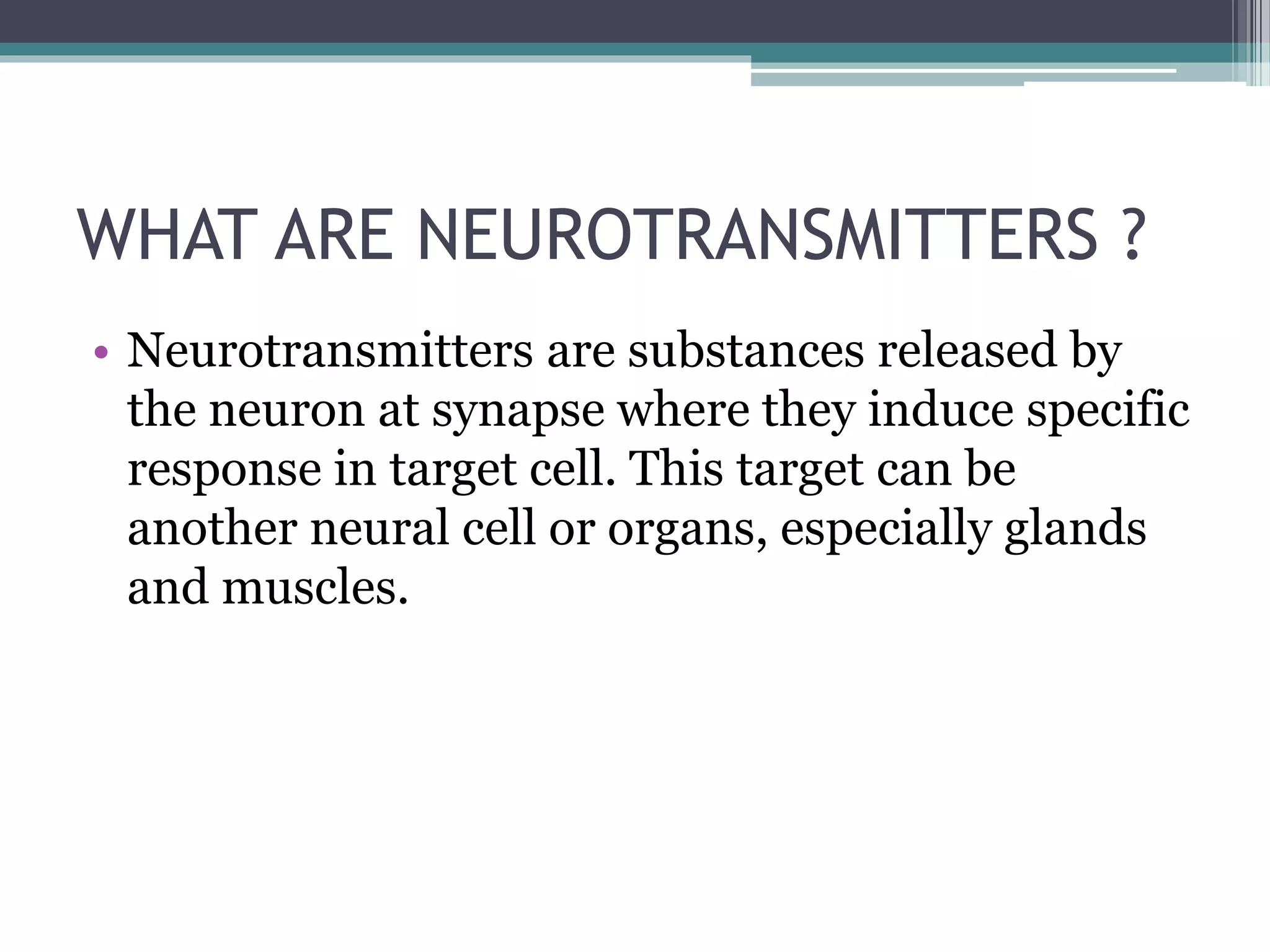 Neurotransmitter systems | PPTX