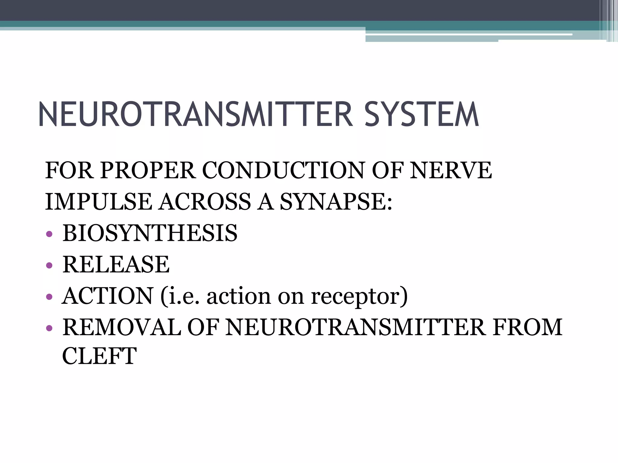 Neurotransmitter systems | PPTX