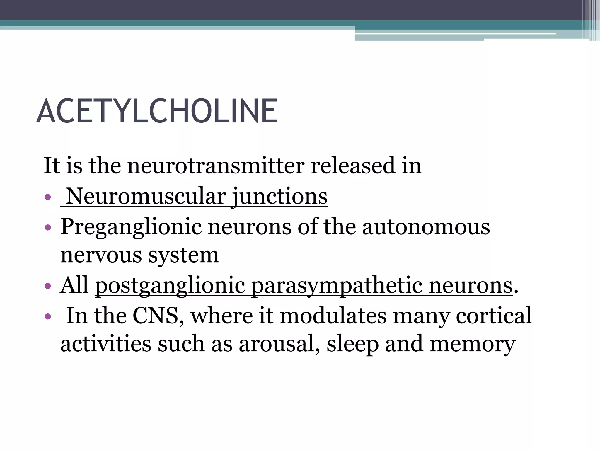 Neurotransmitter systems | PPTX