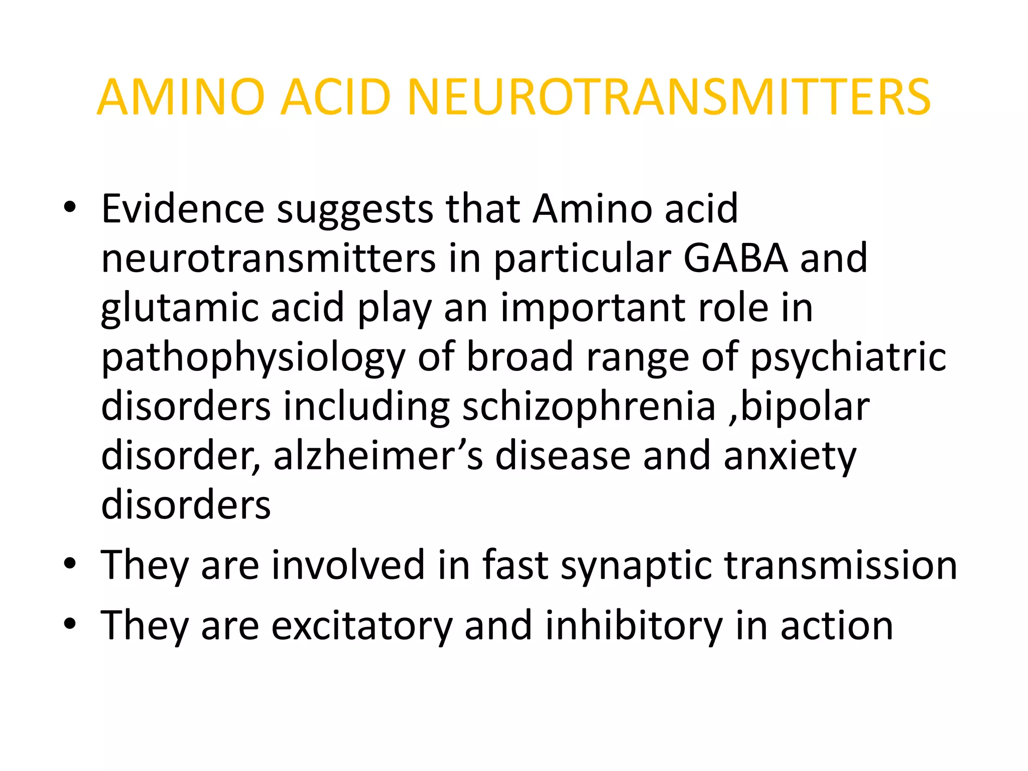 Neurotransmittter and role of dopamine in psychiatry | PPTX