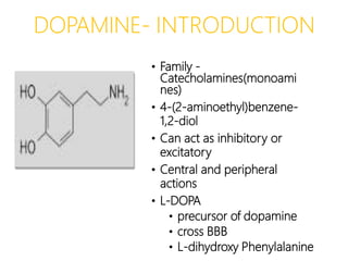 Neurotransmittter and role of dopamine in psychiatry | PPTX