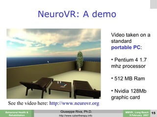 NeuroVR: Open Source VR toolkit for Behavioral Healthcare and ...